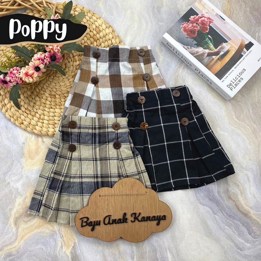 Jual 1-5TH ROK ANAK PENDEK POPPY SKIRT ANAK PEREMPUAN | Shopee Indonesia