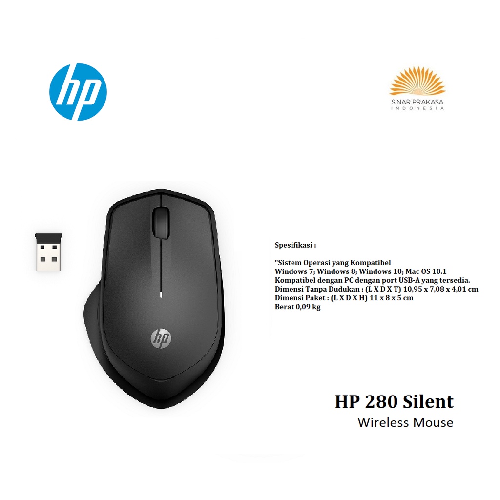Jual HP 280 Silent Wireless Mouse | Shopee Indonesia