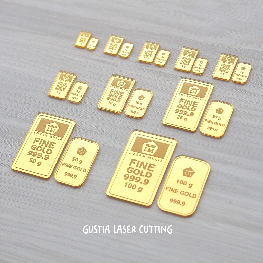 Jual Replika Logam Mulia Akrilik Mirror Gold | Dummy Logam mulia | Emas ...