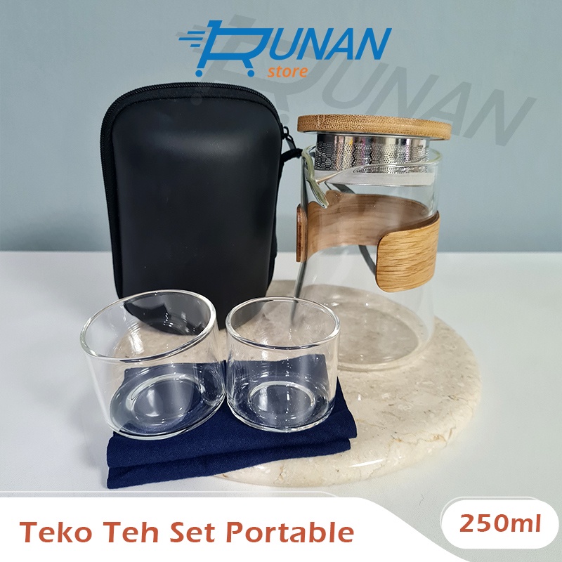 Jual Teko Teh Kaca Japanese Tea Portable Teapot Gelas Set - Teko Teh ...