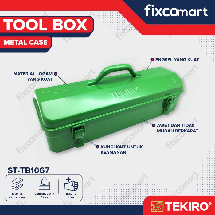 Jual Tekiro Tool Box T325 / Toolbox Kaleng / Tempat Penyimpanan Tools ...