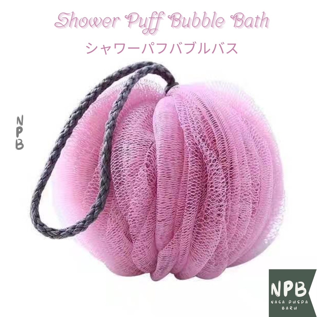 Jual Shower Puff Jaring Tebal Mandi 1 Warna Premium - Shower Puff ...