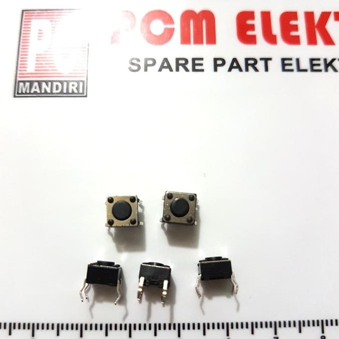 Jual (10 pcs) Tactile Switch Push Button Switch 6x6x4 mm 4 pin duduk ...