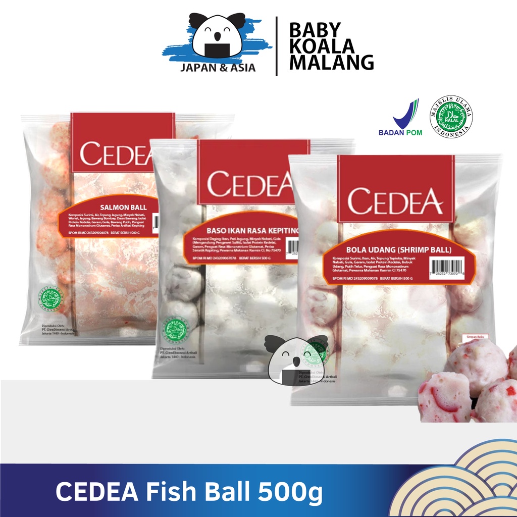 Jual CEDEA Salmon Ball Shrimp Crab 500 g Halal | Baso Kepiting Udang ...