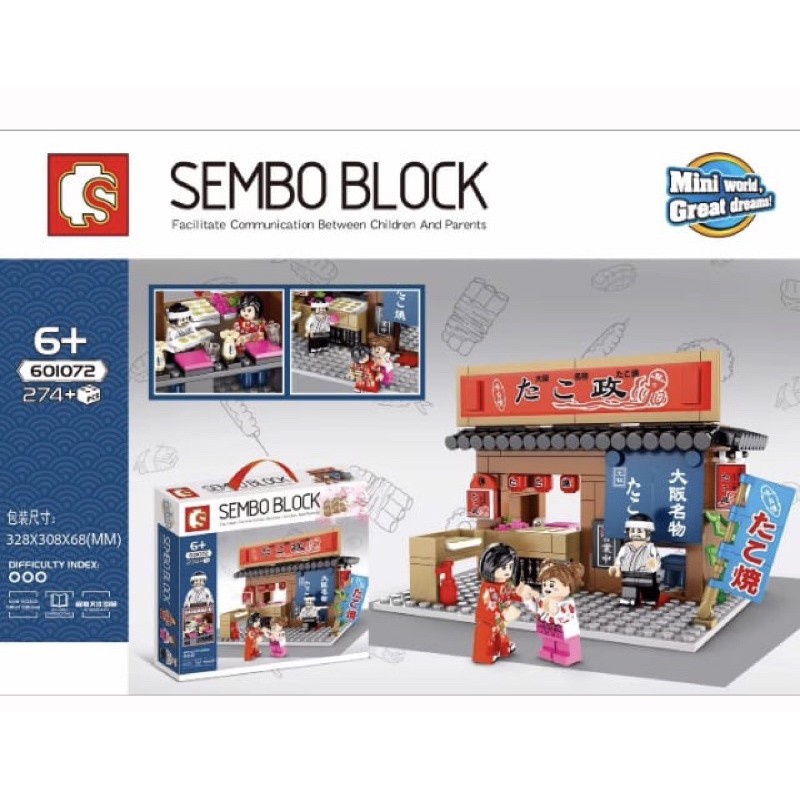 Jual BRICK SEMBO 601072 JAPANESE TAKOYAKI FOOD STALL | Shopee Indonesia