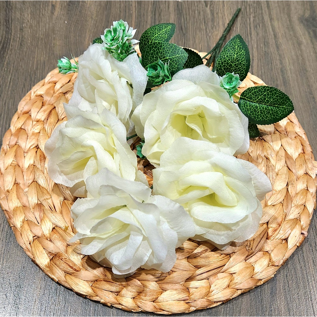 Jual Bunga Mawar Rose NJ x5 Artificial | Shopee Indonesia