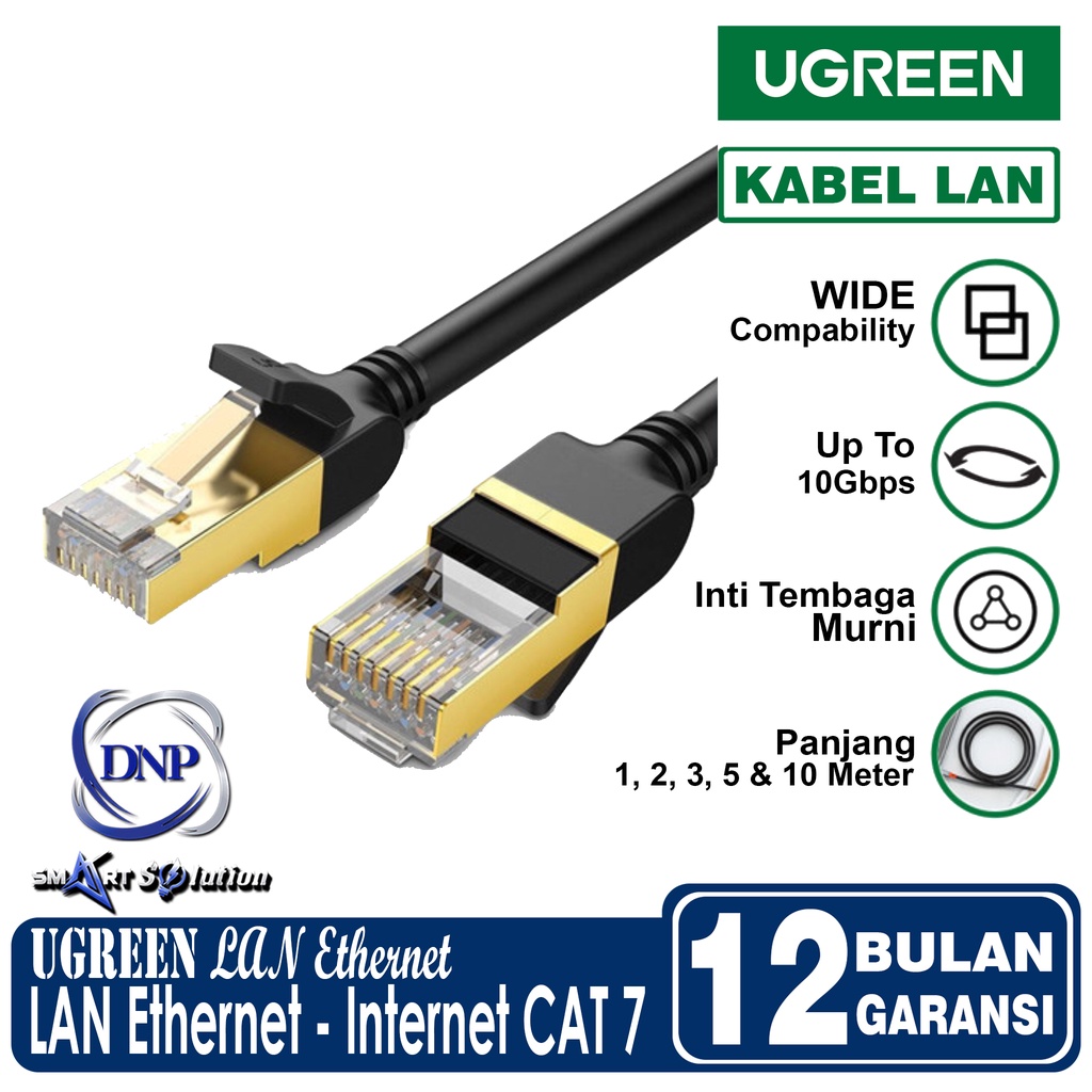 Jual UGREEN Kabel LAN Ethernet RJ45 Cat7 UTP 24AWG 1000Mbps | Shopee ...