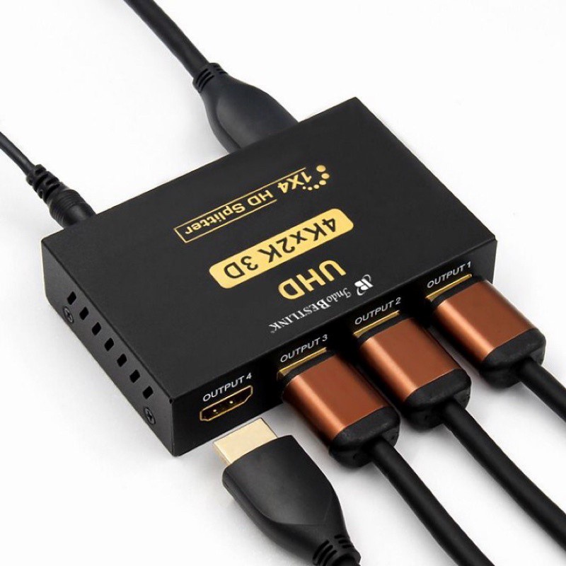 Jual HDMI Splitter 4 Port Hub Full Video 1X4 HD Spliter Split 1 In 4 ...