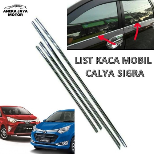 Jual list kaca samping crome window liner mobil daihatsu sigra calya ...