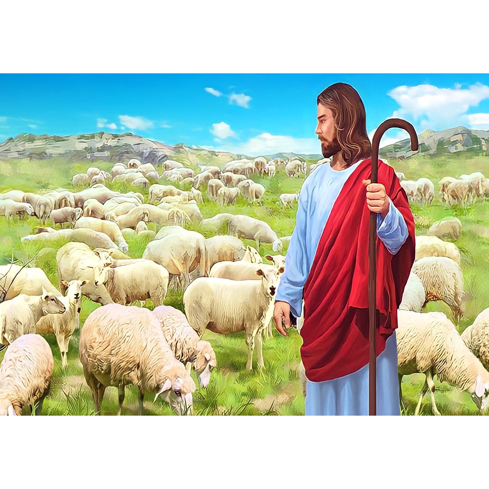 Jual LUKISAN POSTER CETAK YESUS JUMBO XTRA BESAR UKURAN 100X50CM ...