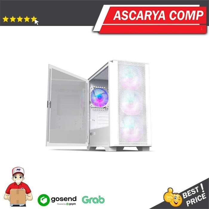 Jual Montech Air 100 ARGB White / Case Gaming | Shopee Indonesia