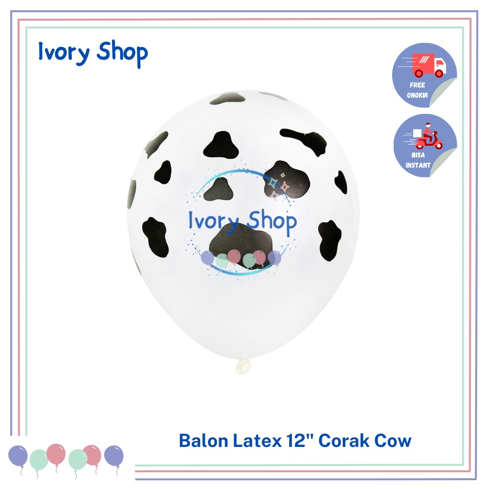 Jual Balon Latex 12 inch Corak Hewan Safari Zoo Animal motif zebra ...