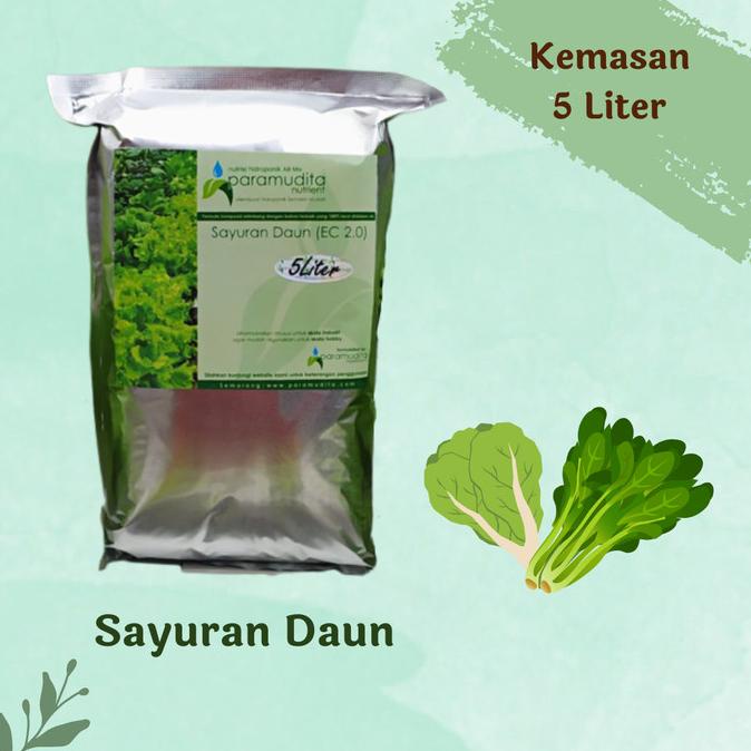 Jual AB Mix Sayur Daun 5 Liter Nutrisi Hidroponik Paramudita Nutrient ...