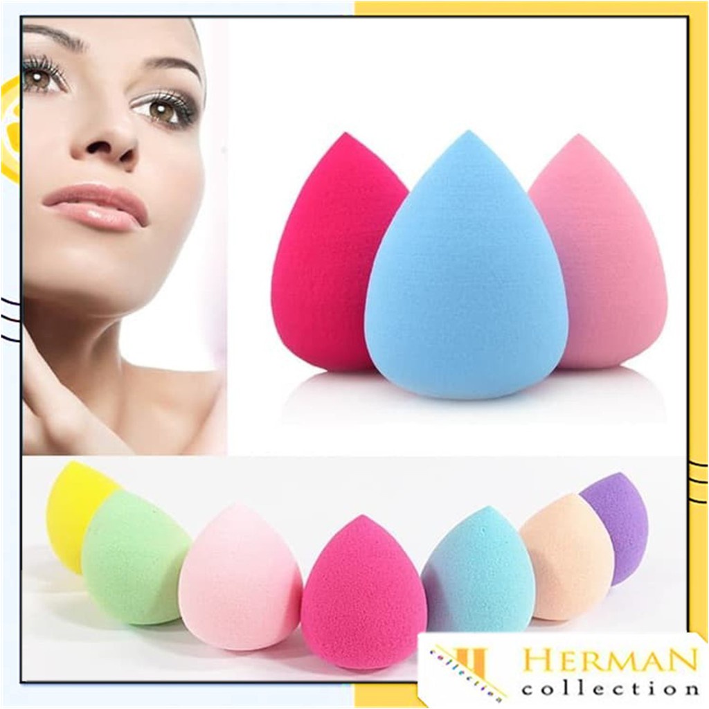 Jual HC Beauty Spons Blender Tear Drop Egg Spons Make Up Colorfull ...