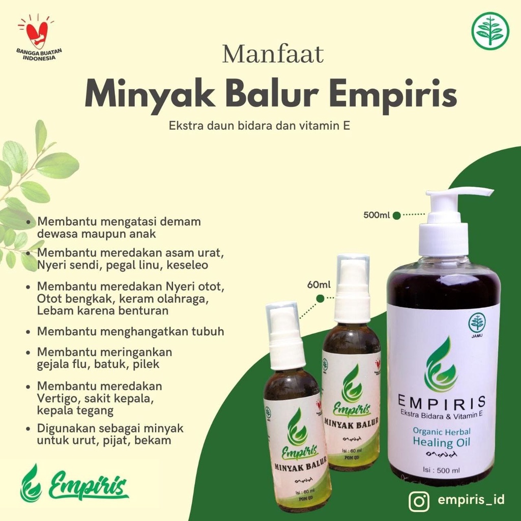 Jual Minyak Balur Empiris Extra Bidara & Vitamin E, isi 500 ml | Shopee ...