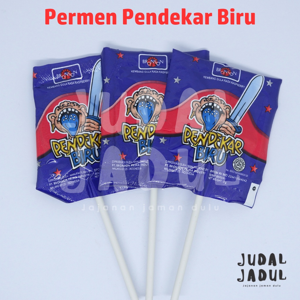 Jual Permen loli pendekar biru / permen jadul 125gr ( 1 Pack Isi 25 Pcs ...