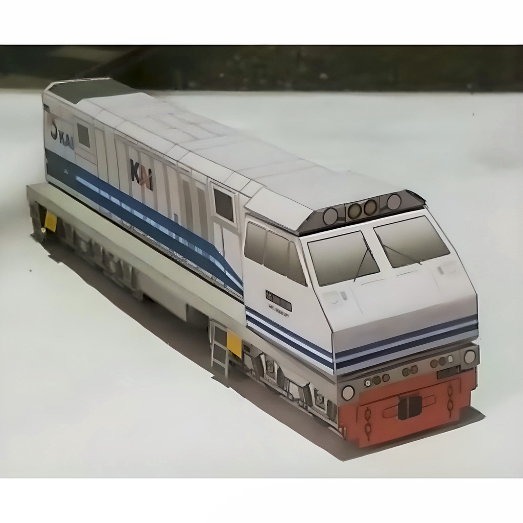 Jual 3D Papercraft Kereta Api Indonesia Lokomotif CC 204 Pola Kertas ...