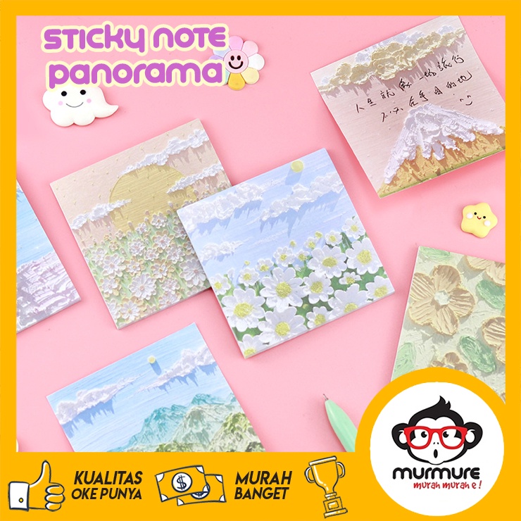 Jual MURMURE | STICKY NOTE BEAUTY NATURE MEMO TEMPEL MOTIF PEMANDANGAN ...