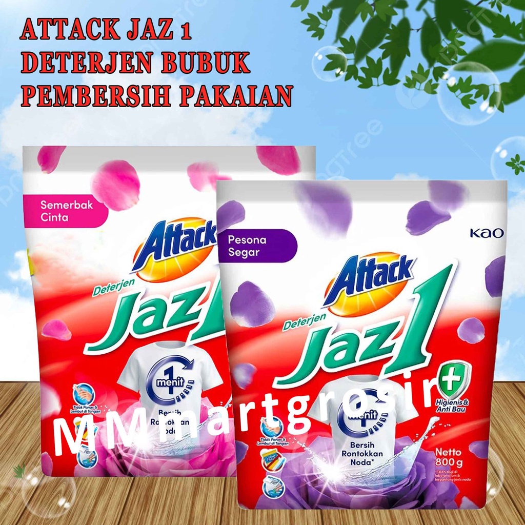 Jual Attack/ Jaz 1/ Deterjen Bubuk/ Deterjen/ 850g | Shopee Indonesia