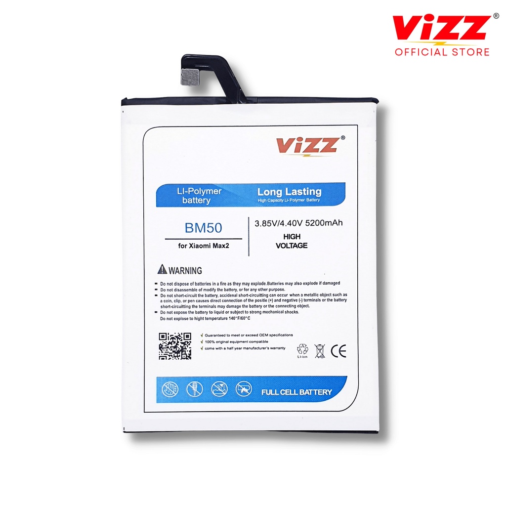 Jual VIZZ Baterai Xiaomi BM50 Batre Mi Max 2 | Shopee Indonesia