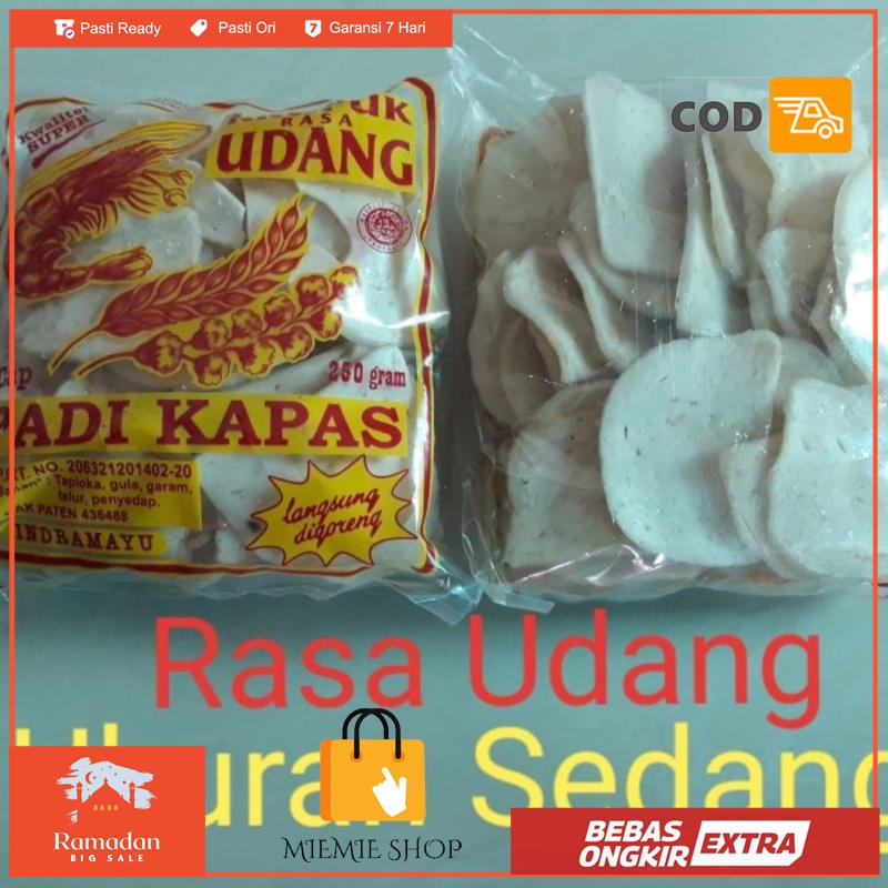 Jual Kerupuk Udang Cap Padi Kapas - Besar | Shopee Indonesia