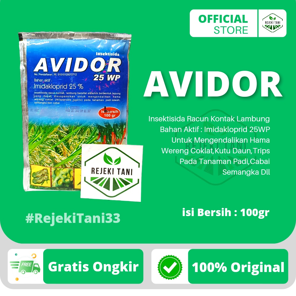 Jual Insektisida AVIDOR 25 WP 100gr Racun Kontak dan Lambung Untuk ...