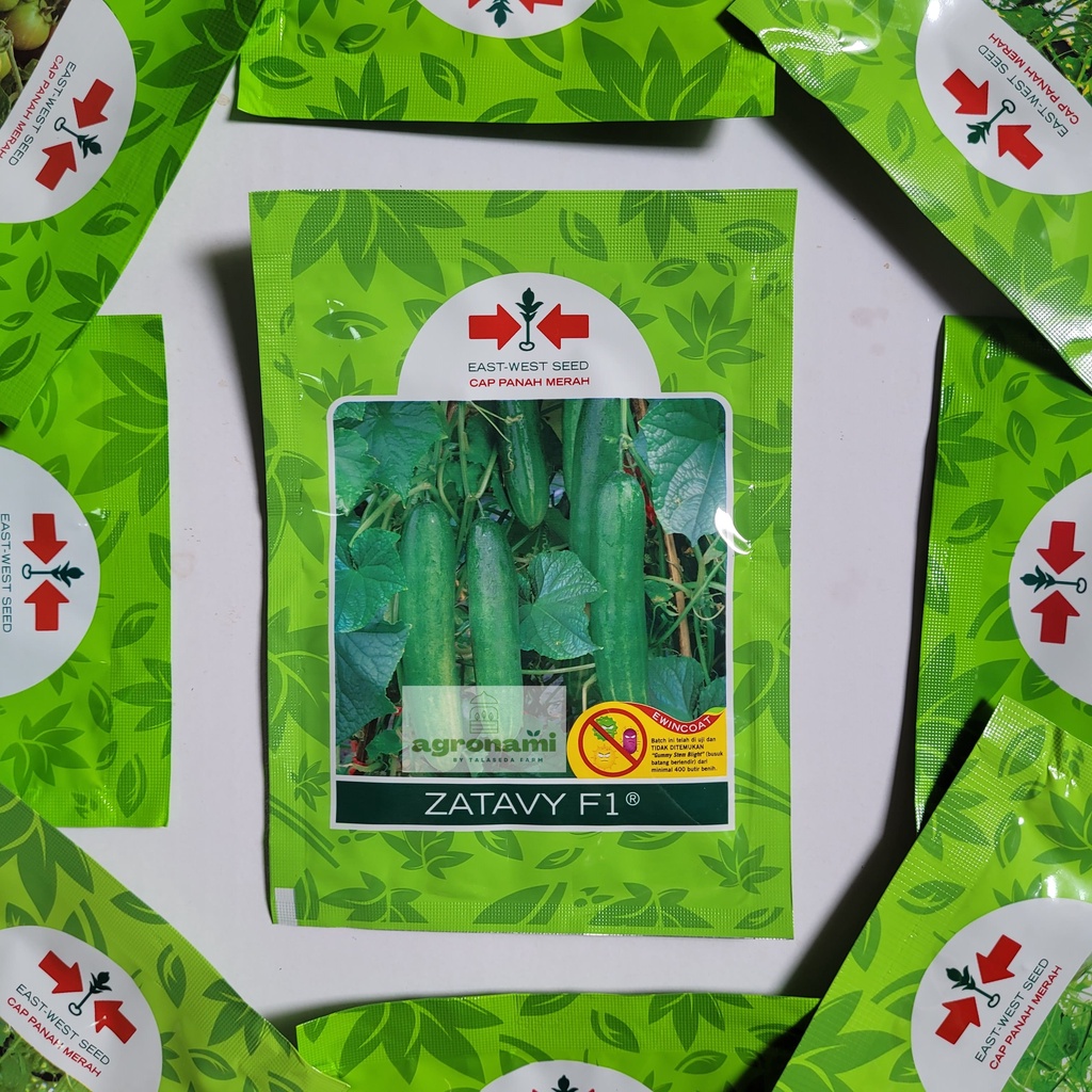 Jual Benih Mentimun / Ketimun / Timun Rujak ZATAVY F1 CAP PANAH MERAH ...