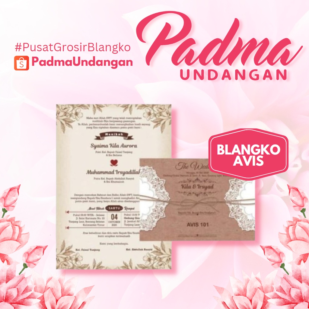 Jual Blangko Undangan Avis 101 | PadmaUndangan | Shopee Indonesia