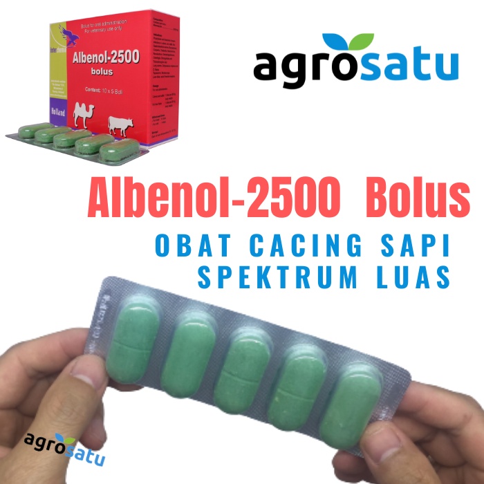 Jual Albenol 2500 Obat Cacing Sapi Kuda Antelmintik Spektrum Luas Ampuh ...