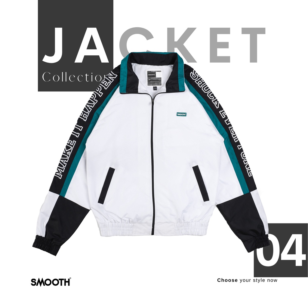 Jual SMOOTH BASIC Fusion Jacket - Glittery Emerald White | Shopee Indonesia