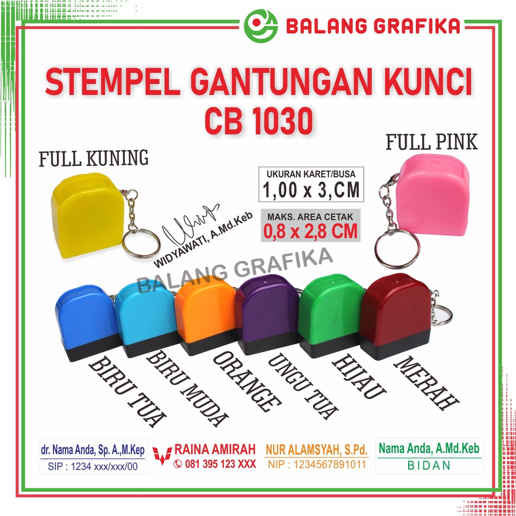 Jual Stempel Nama Dokter Bidan Perawat Apoteker Cap Gantungan Kunci Stampel Flash Warna Otomatis ...