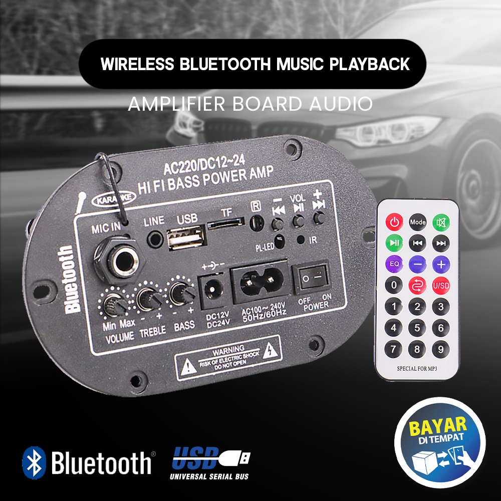 Jual (bisa COD) Amplifier Board Audio Bluetooth USB Radio TF DIY ...