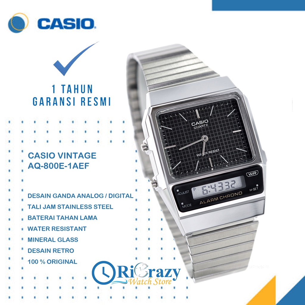 Jual [ PROMO ] Jam Tangan Pria Casio Vintage AQ-800E-1A / AQ-800E-1ADF ...