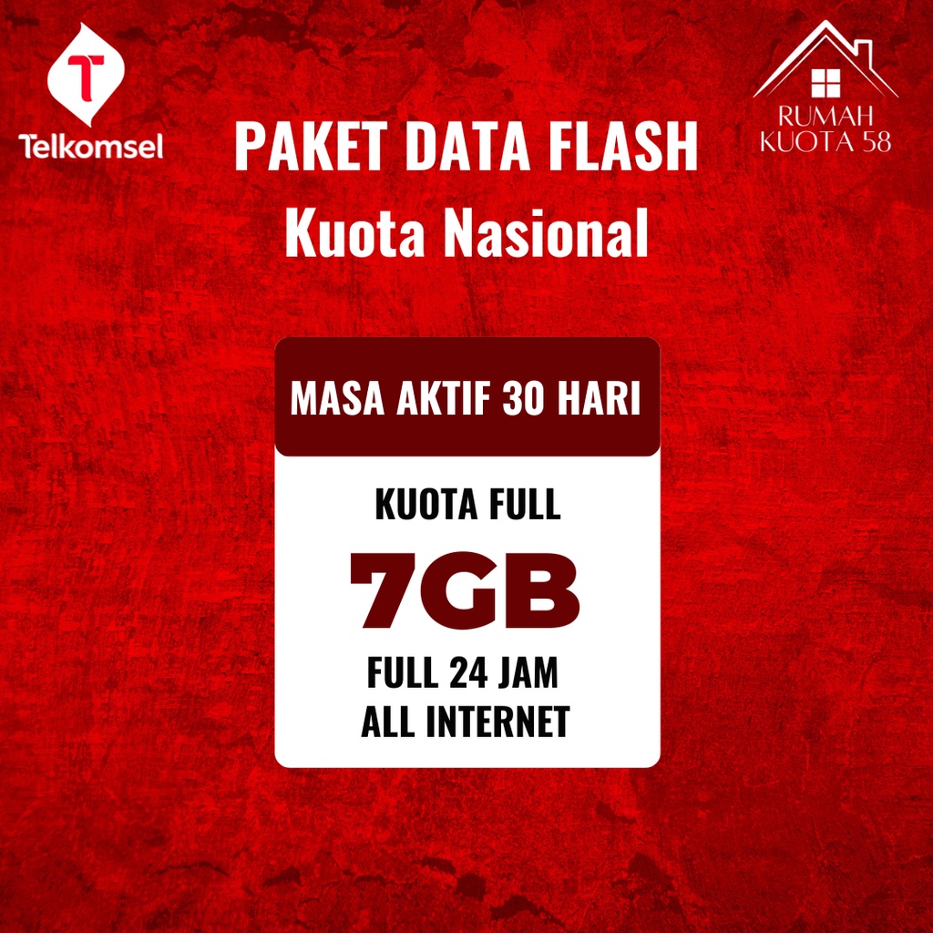Jual PAKET DATA TELKOMSEL FLASH, INTERNET SAKTI FULL 24 JAM PROMO ...