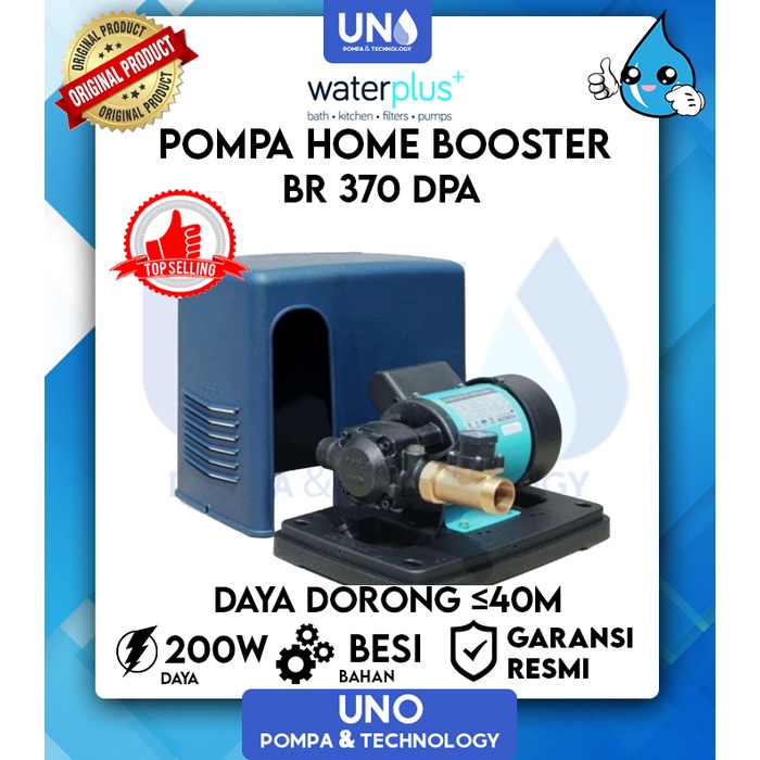 Jual Pompa Booster / Pendorong air Otomatis 200 Watt Waterplus BR 370 DPA | Shopee Indonesia