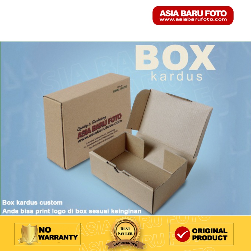 Jual Box kardus/kotak packaging + Print Logo | Shopee Indonesia