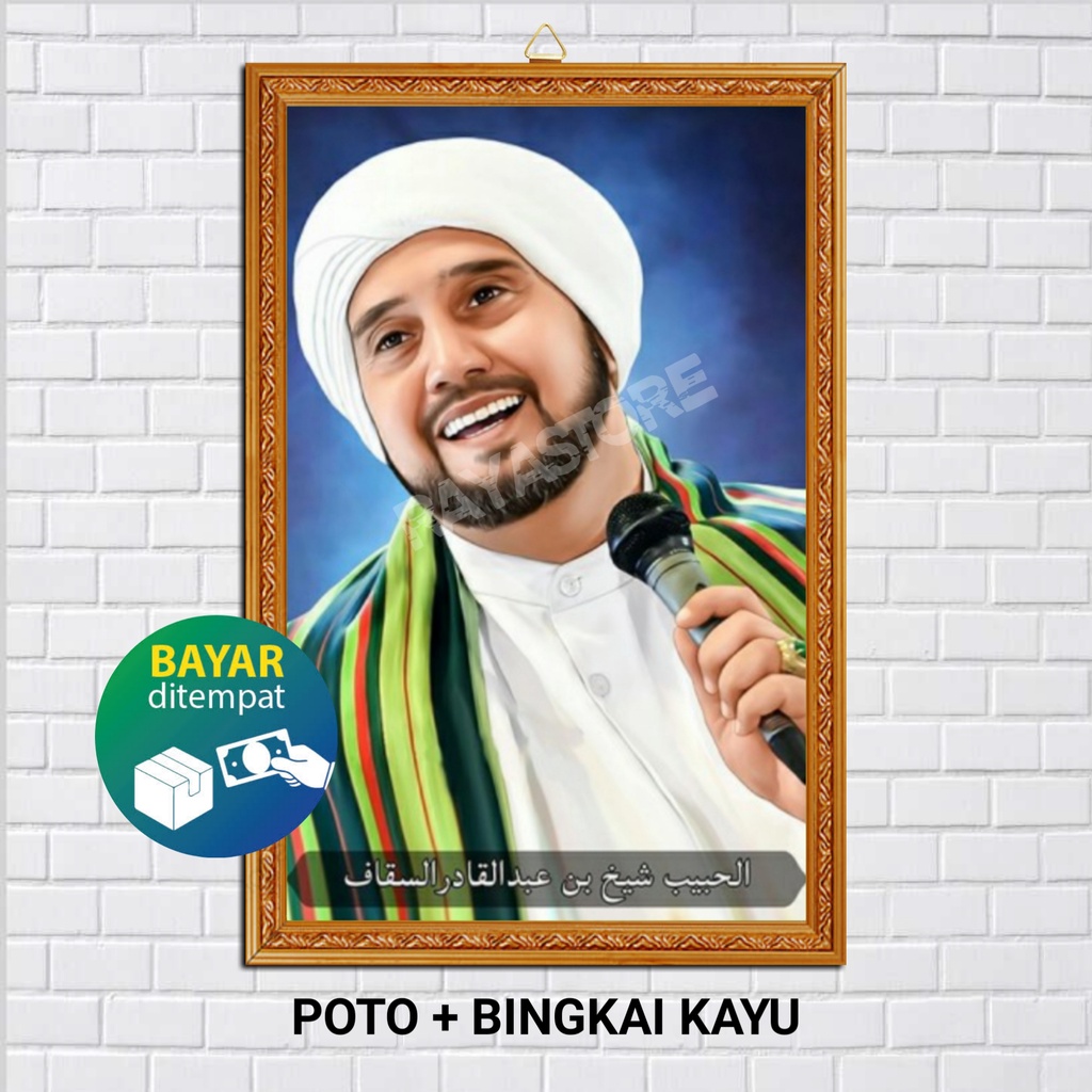 Jual Poster Poto + Bingkai, Habib Syekh bin Abdul Qodir Assegaf, Ukuran BESAR 30x45 | Shopee ...