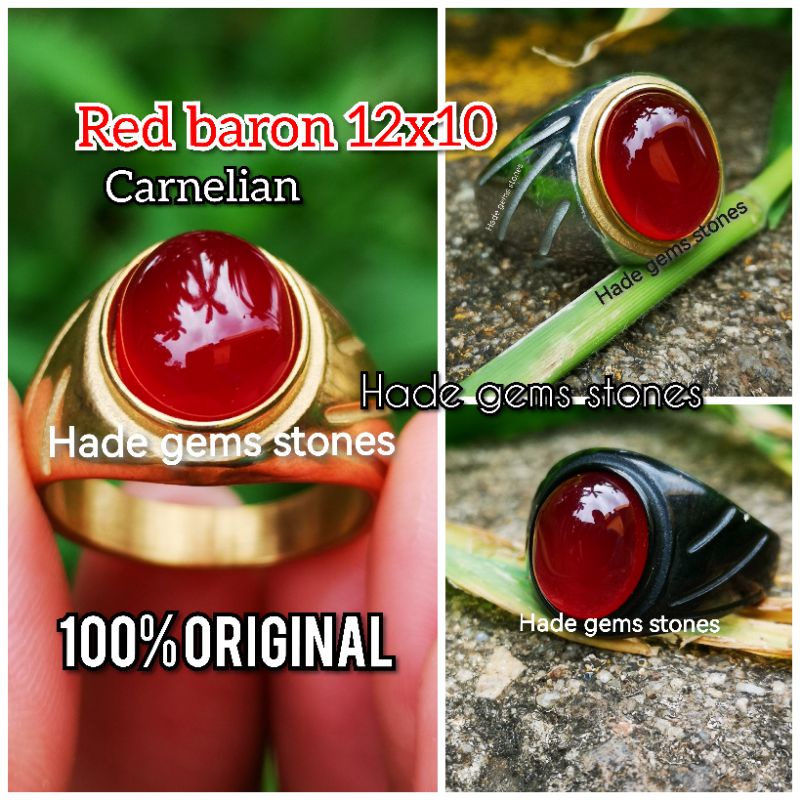 Jual NATURAL 100% RED BARON CARNELIAN DIMENSI 12X10 SUPER ISTIMEWAH ...