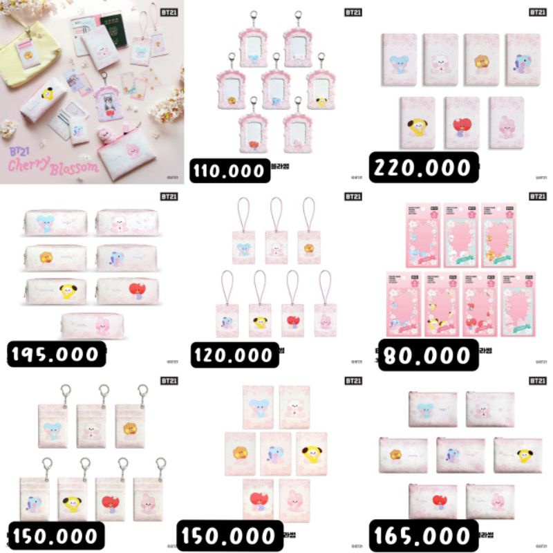 Jual BT21 CHERRY BLOSSOM MERCH COLLECTION | Shopee Indonesia