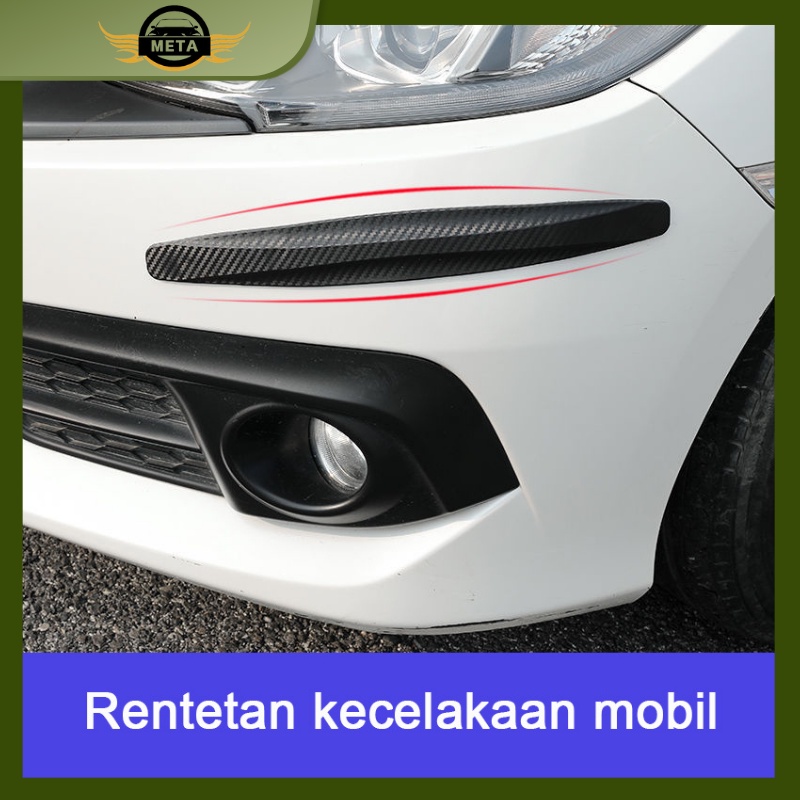 Jual 2PCS Pelindung Bemper Mobil Anti Benturan / Strip Karbon 3M ...