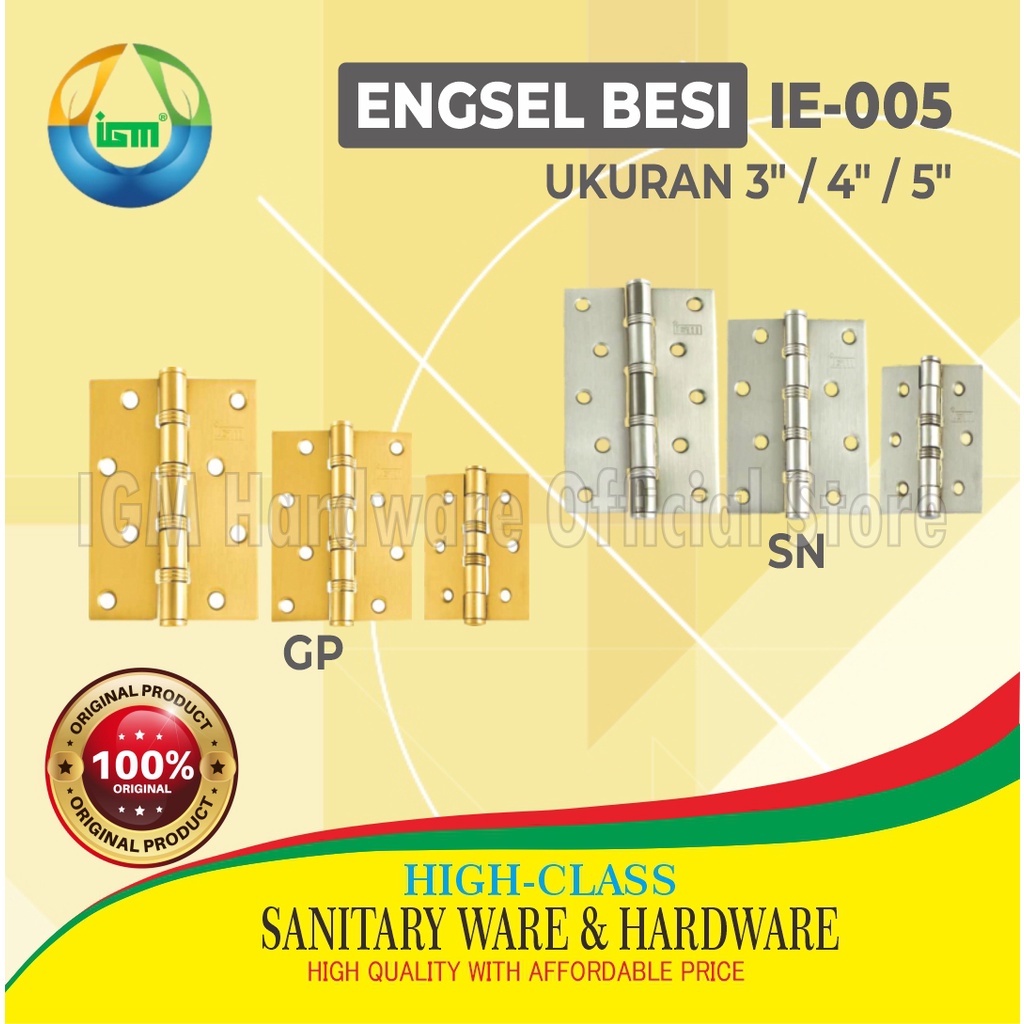 Jual ENGSEL BESI 3" 4" 5" IGM IE-005 | Shopee Indonesia