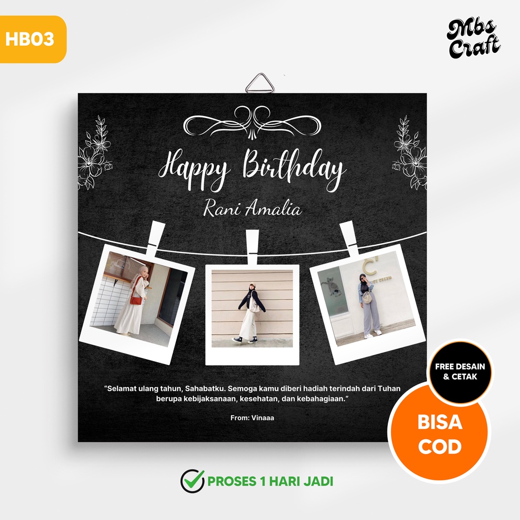 Jual CUSTOM KADO ULANG TAHUN BINGKAI FOTO UNIK - KADO ULANG TAHUN CEWE ...