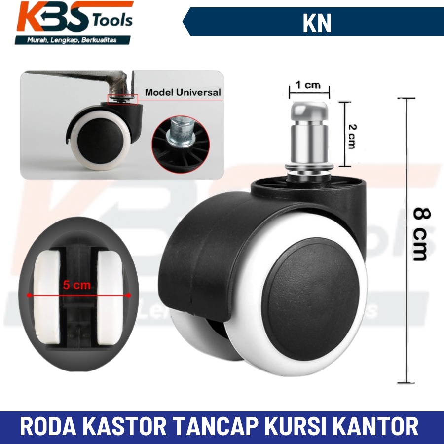 Jual Roda Kastor Kursi Kantor KN - Roda Tancap PVC 2" Meja Kursi Gaming ...