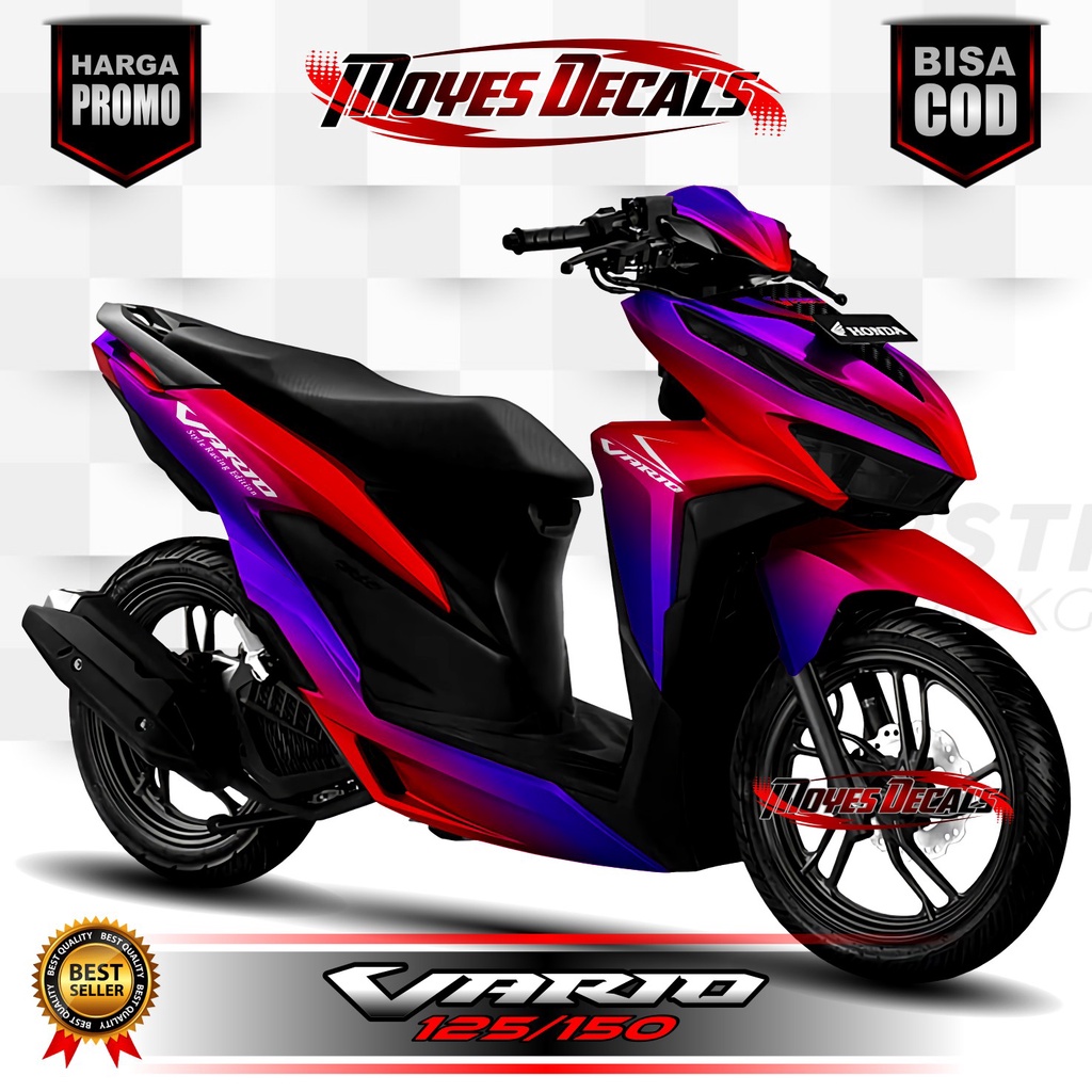 Jual Decal Vario 150 New LED / Stiker Variasi Vario 125 Keyless 2018 ...