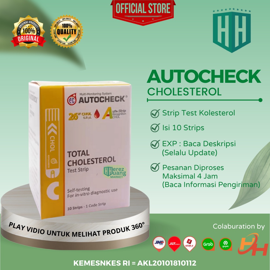 Jual AUTOCHECK CHOLESTROL - Free Ongkir & Grosir - Strip Test Auto ...