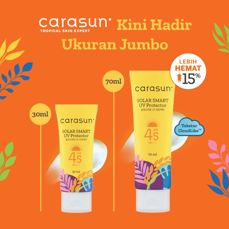 Jual Carasun Solar Smart UV Protector SPF 45 PA ++++ (30ml/70ml) | Shopee Indonesia