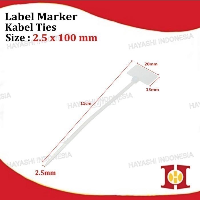 Jual Kabel Tis Tie Ties Cable Label Maker Marker Name Tag Label ...