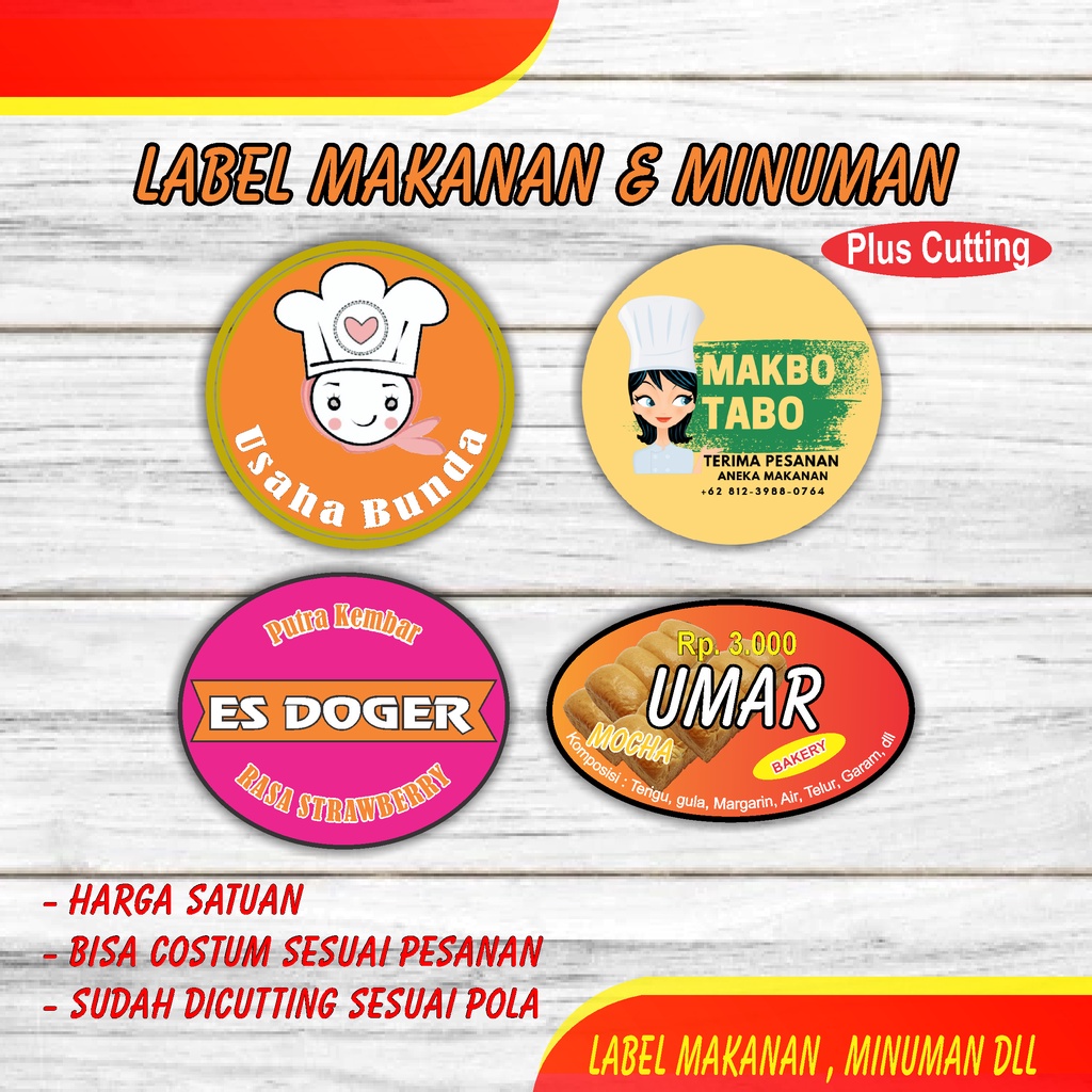 Jual sticker label makanan sticker cromo | Shopee Indonesia