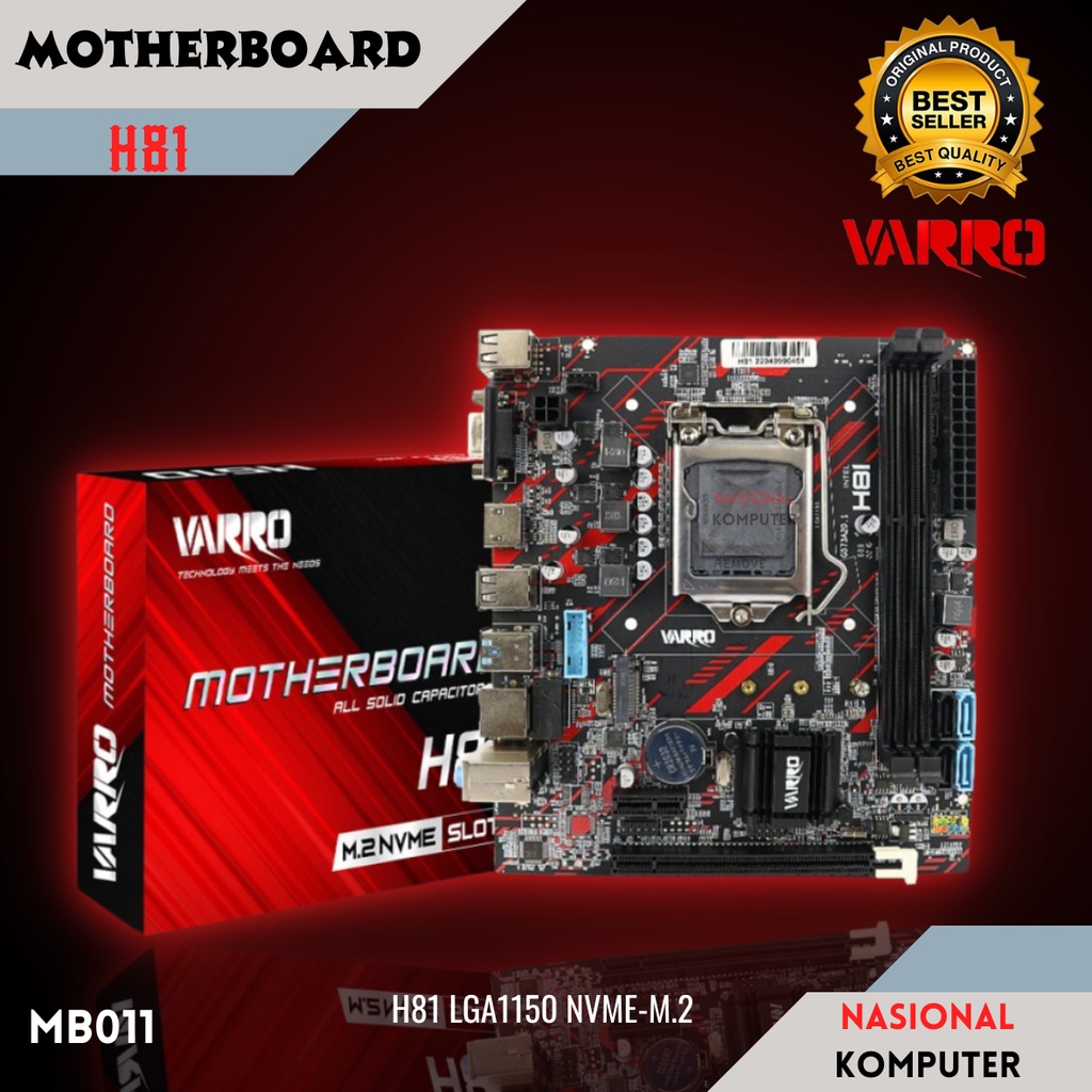 Jual Motherboard Varro H81 socket LGA 1150 NEW | Mobo PC H81 | Shopee Indonesia
