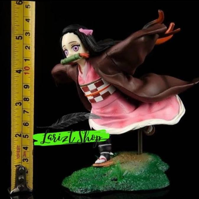 Jual Statue Kimetsu No Yaiba Demon Slayer Iblis Chibi Nezuko Run Figure ...